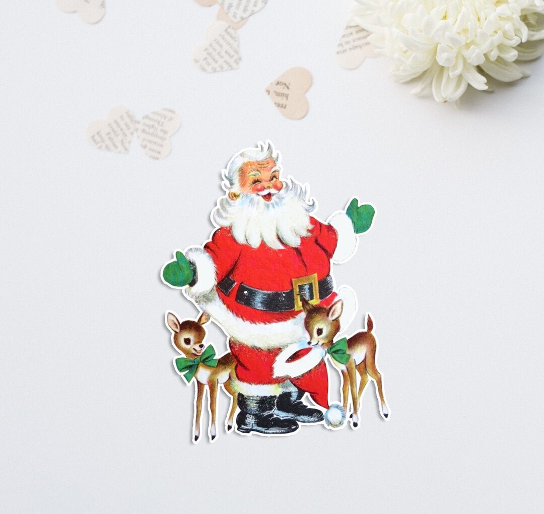 Santa Claus 33 Die Cut, Cut Out 1 Size Available: 4 Inch Vintage ...