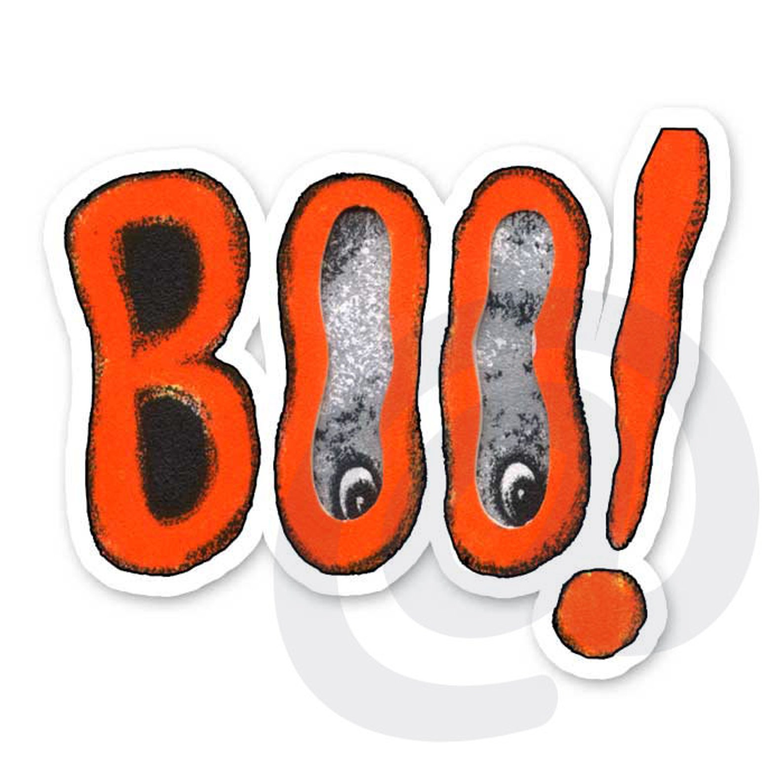 BOO Word Art Vintage Diecut Cutout Halloween Ghost Orange - Etsy
