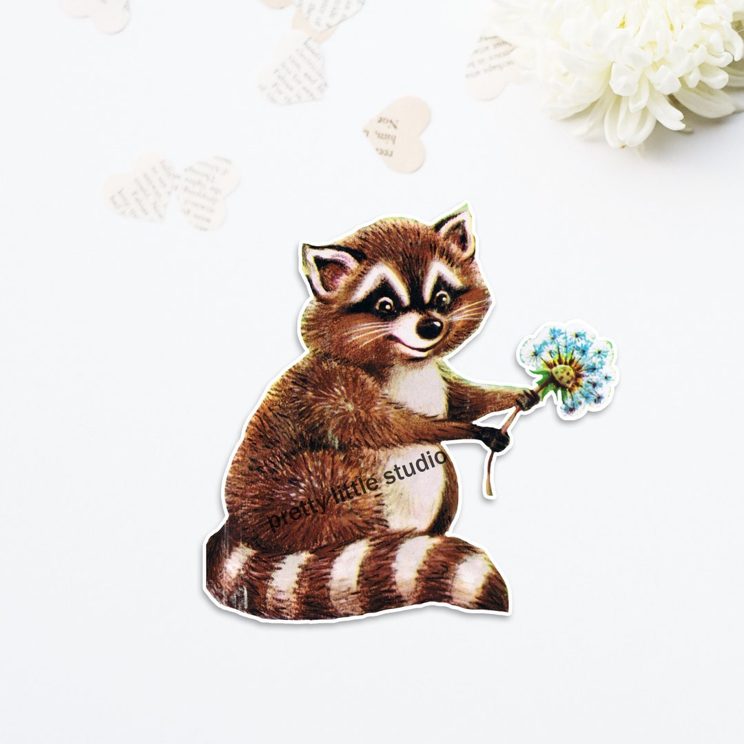 Rex Raccoon Diecut Cutout 1 Size Available: 4 Inch Vintage Reproduction ...