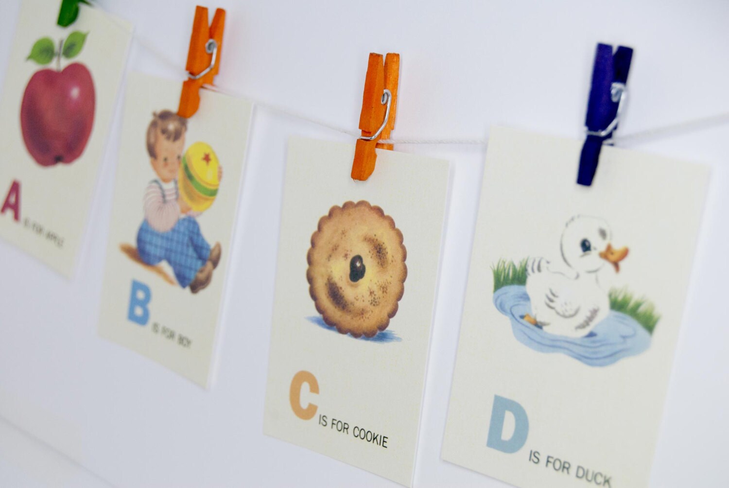 Z is for Zebra ABC Alphabet Vintage Style Flash Cards Animal | Etsy