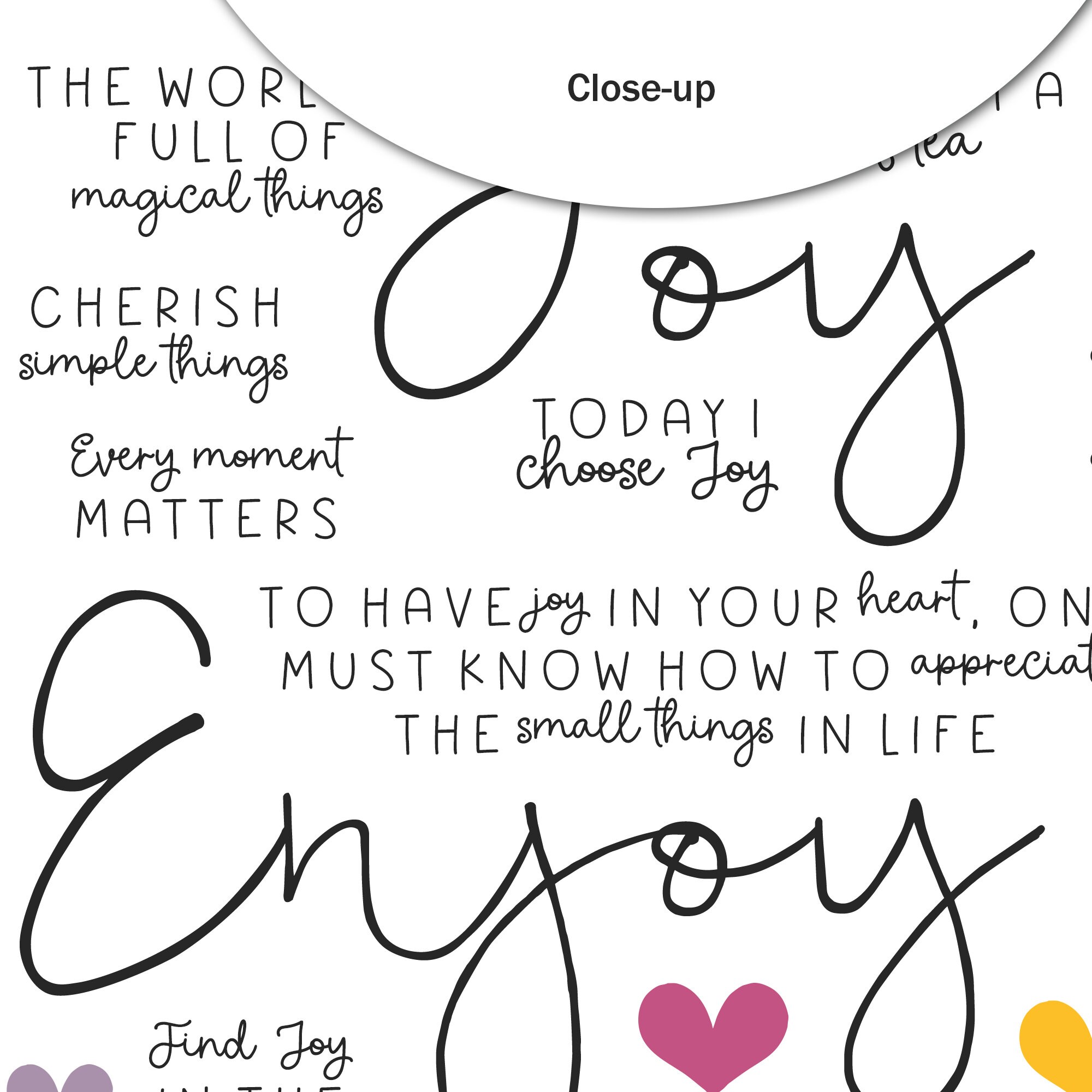 Joy Words Ephemera Pack or Sticker Scrapbooking Paper | Etsy