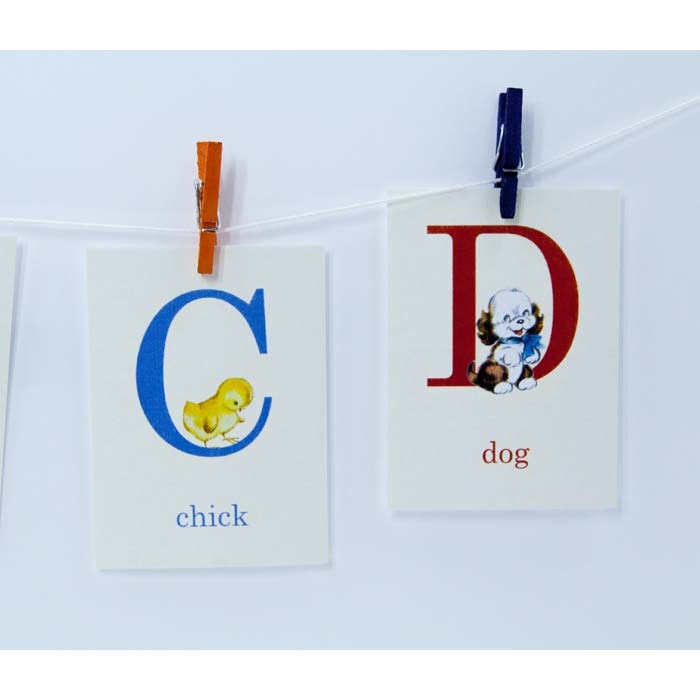Baby ABC Alphabet Retro Style Flashcards 4x6 OR 5x7 Set of - Etsy