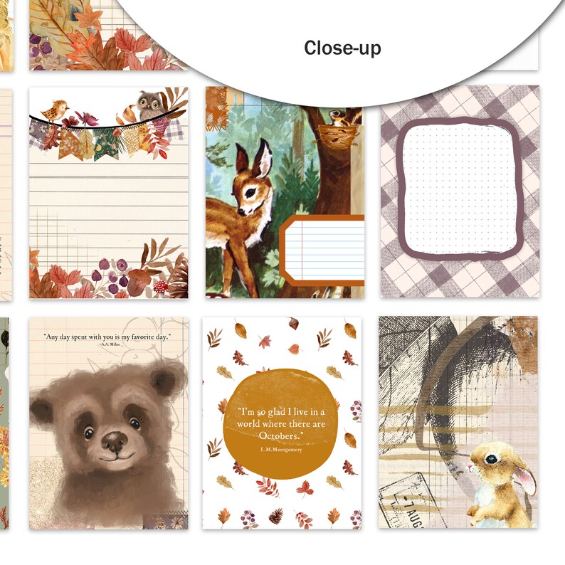 Indian Summer Autumn 3x4 Pocket Cards Journaling Pack - Etsy