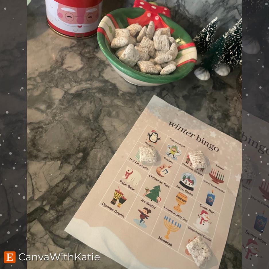 Winter Holiday Bingo - Etsy