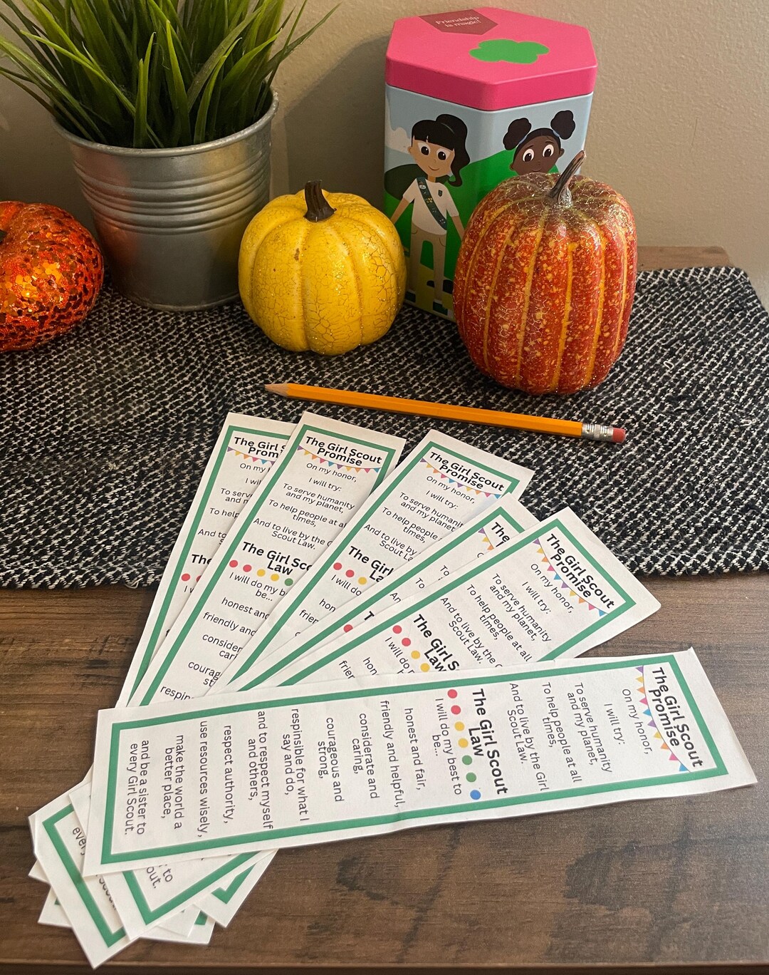 Girl Scout Promise and Law Bookmarks - Etsy