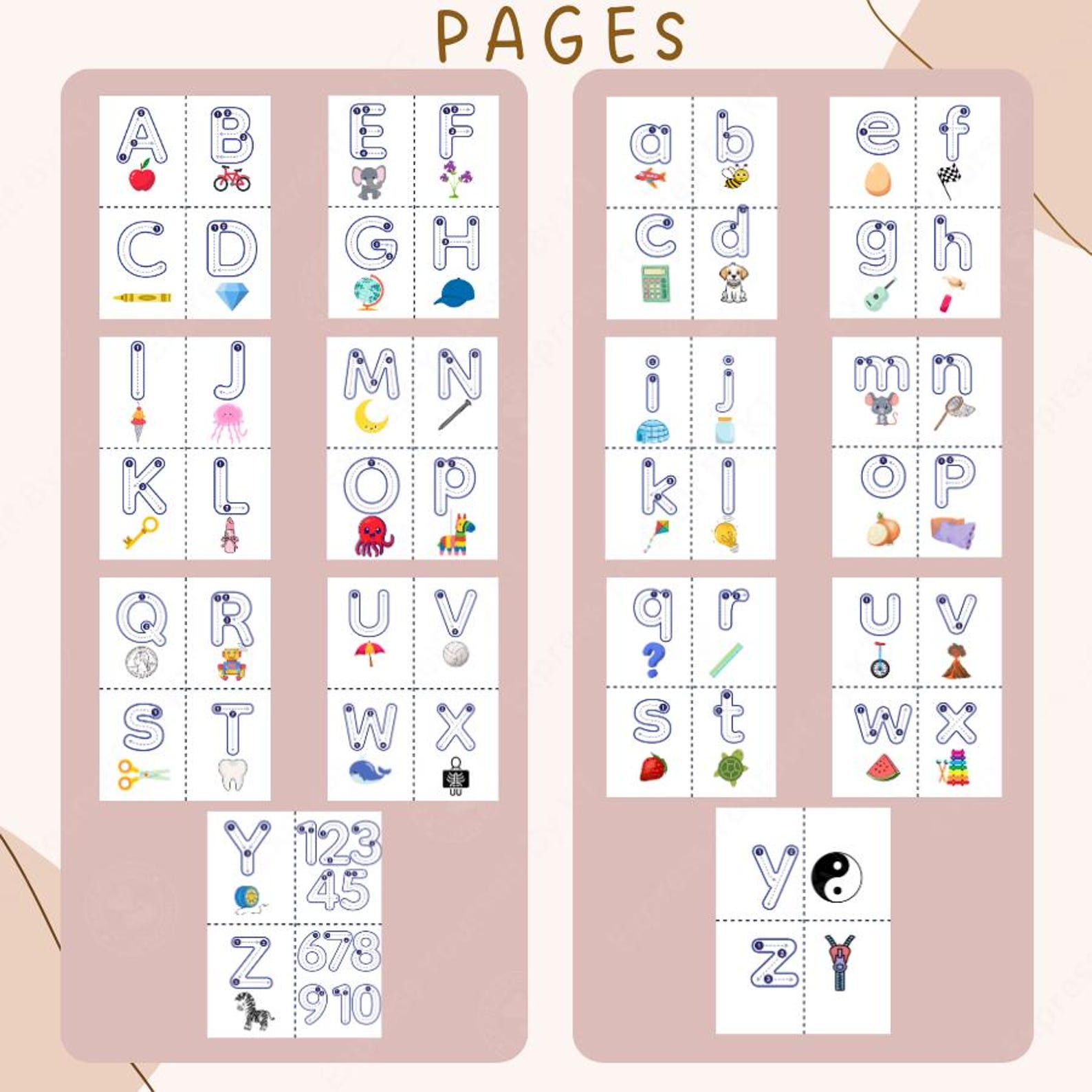 Homeschool Printable Alphabet Flashcards for Kids Learning Sheets ...
