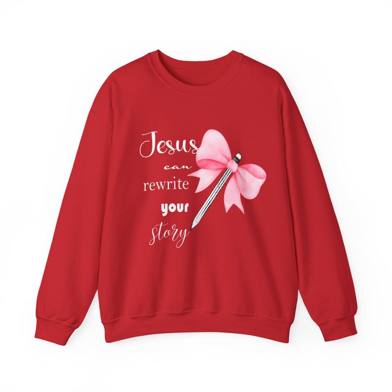 Comfort Color, Coquette,jesus Can Rewrite Your Story , Bible Verse ...