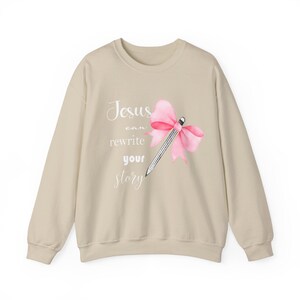 Comfort Color, Coquette,jesus Can Rewrite Your Story , Bible Verse ...