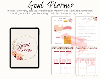 Goal Setting Printables, 2024 Goals Tracker, Goal Setting Kit, New Year ...