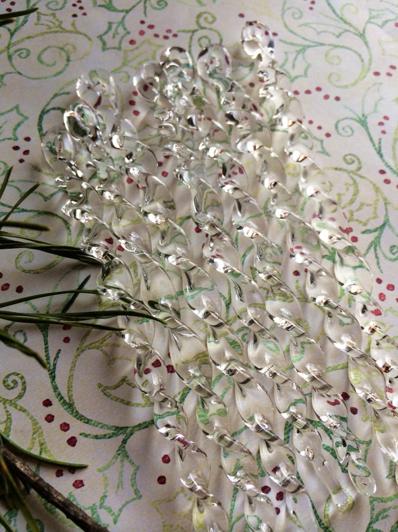 CLEAR Handmade Borosilicate Traditional Glass Icicle Christmas Ornament ...