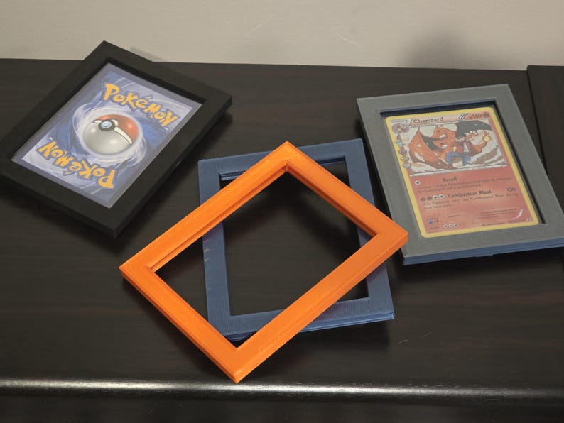 3D Printed Trading Card Frame | Wall Mount Top Loader Display - Etsy