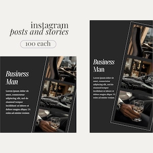 Masculine Aesthetic Instagram Template Men Stock Photo Digital ...