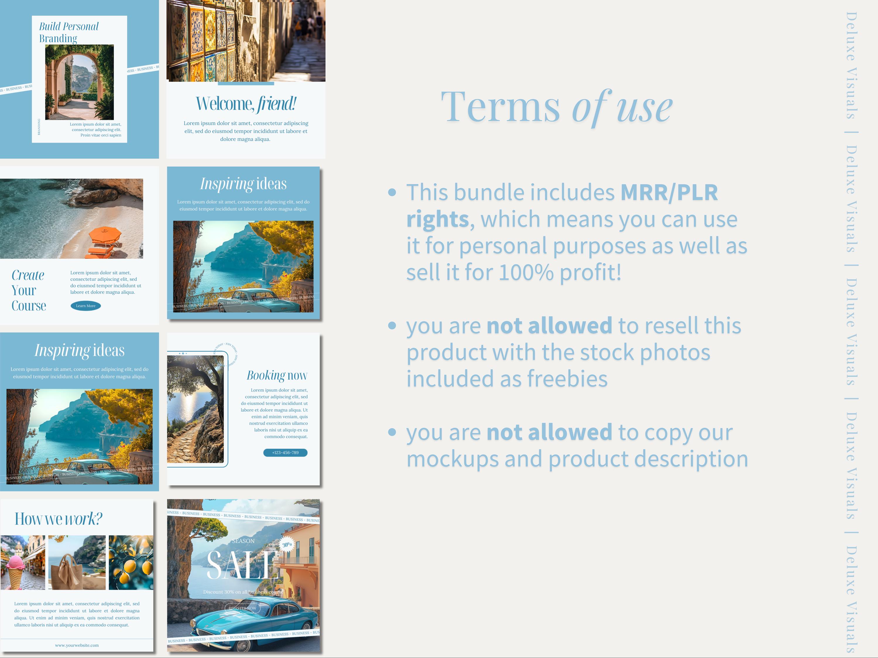 Amalfi Coast Instagram Posts & Stories Templates Amalfi Stock Photos ...