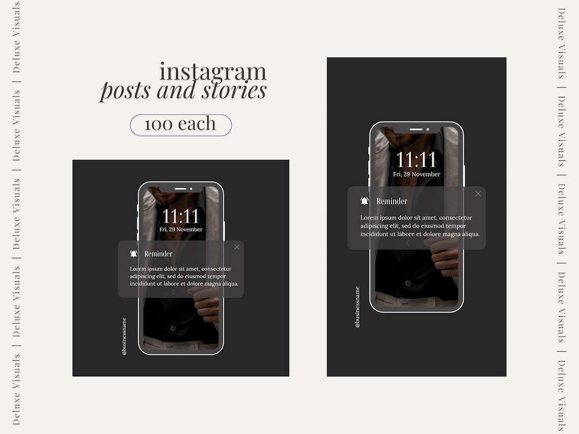 Masculine Aesthetic Instagram Template Men Stock Photo Digital ...
