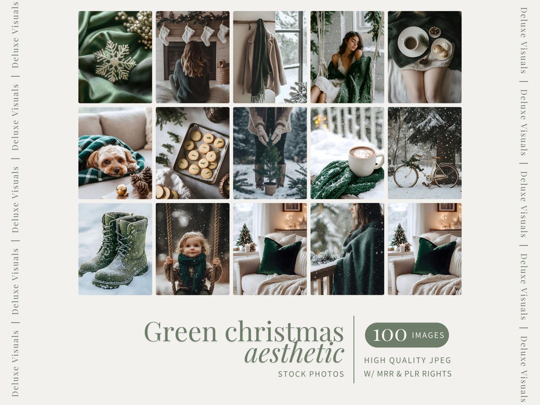 Aesthetic Green Christmas Stock Photos Instagram Reels Stock Photos ...