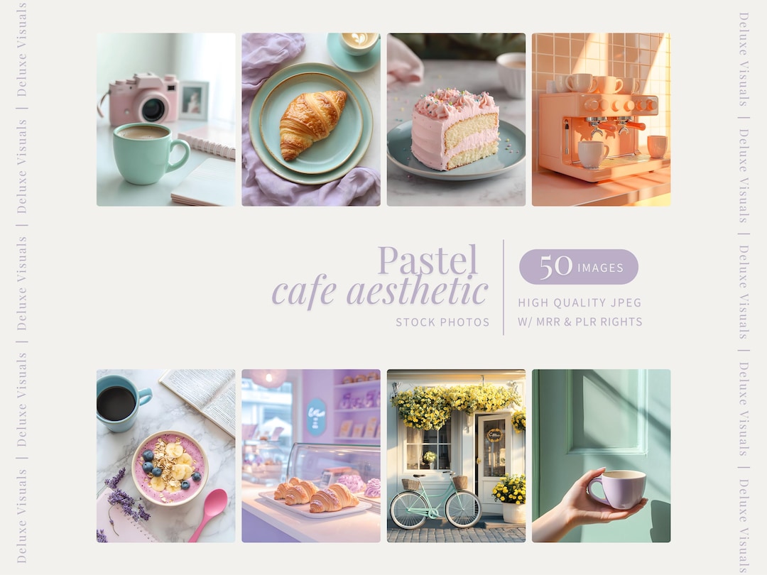 Pastel Cafe Aesthetic Stock Photos Coffee Marketing Instagram Reels ...