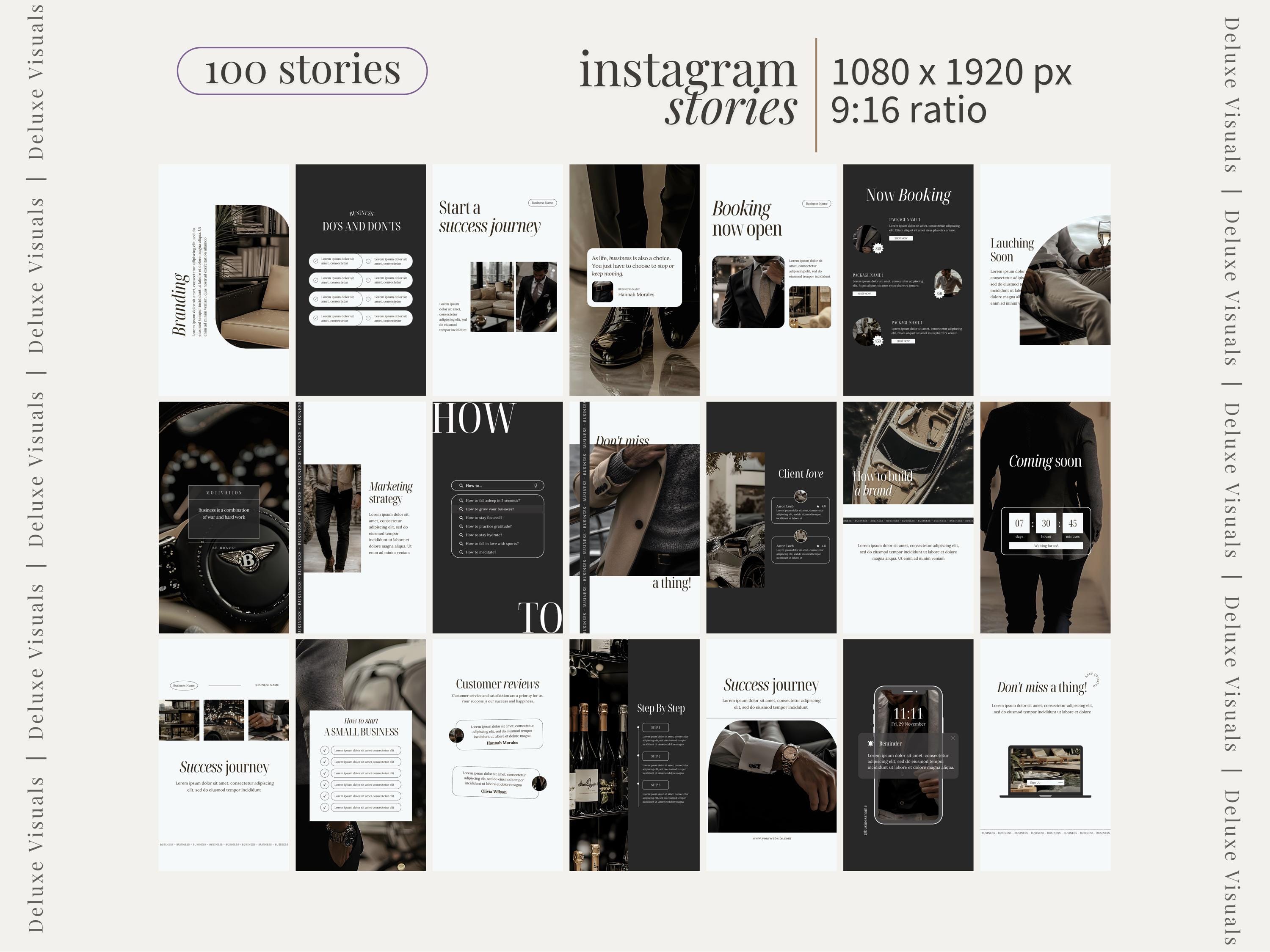 Masculine Aesthetic Instagram Template Men Stock Photo Digital ...
