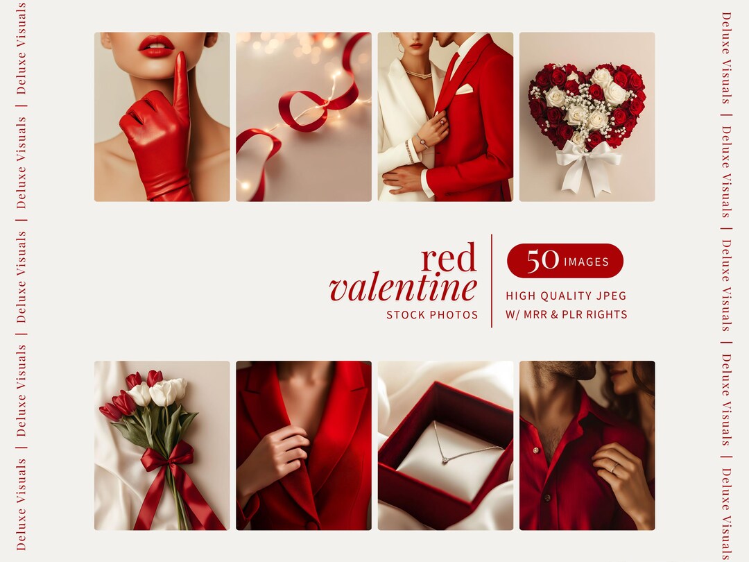Aesthetic Red Valentine Stock Photos Faceless Couple Valentines ...
