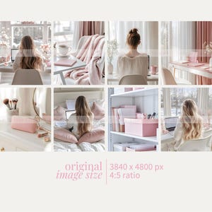 Aesthetic Pink Work From Home Stock Photos Done for You Digital ...