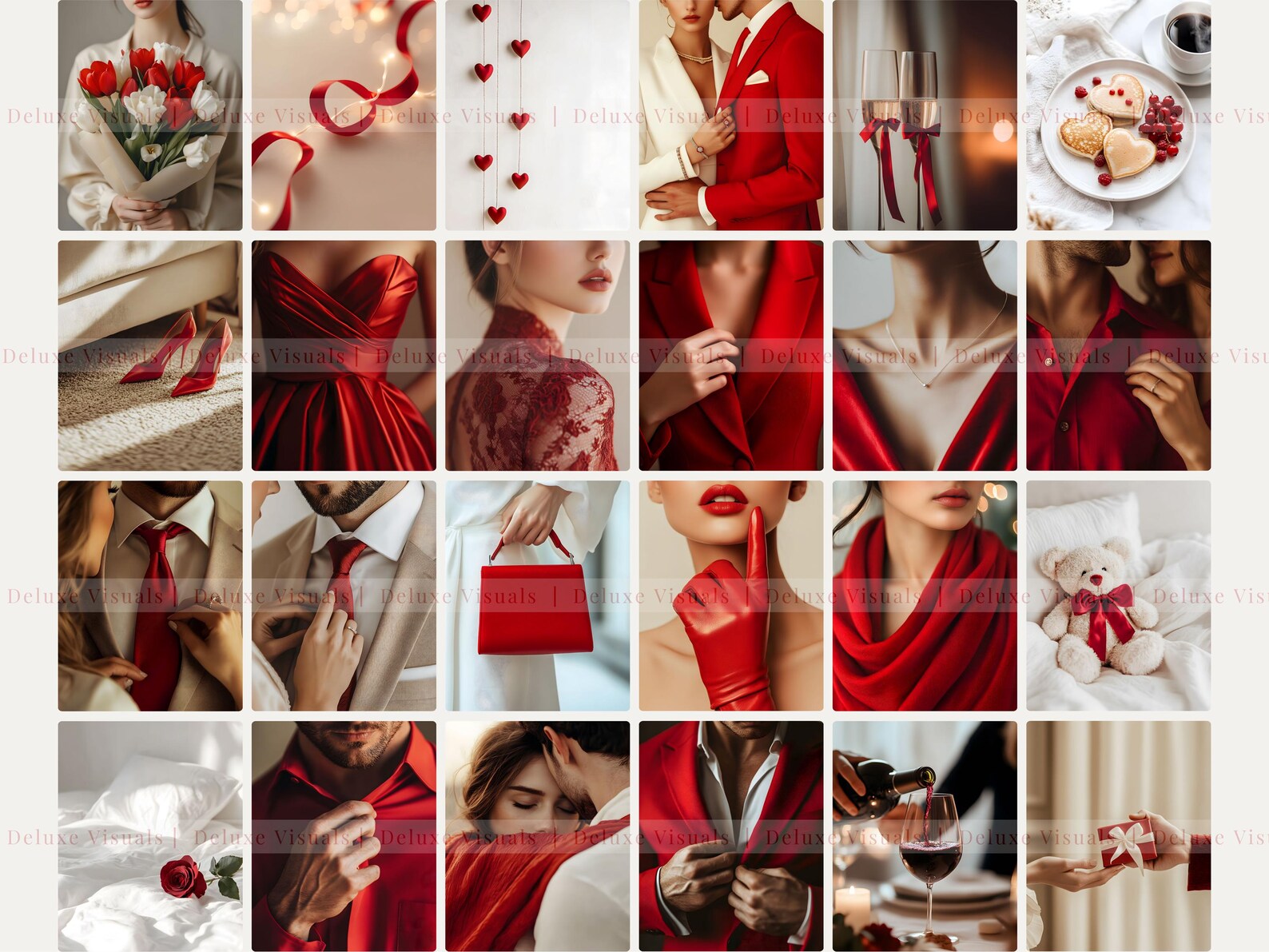 Red Valentine Stock Photos Faceless Couple Date Night Valentines ...