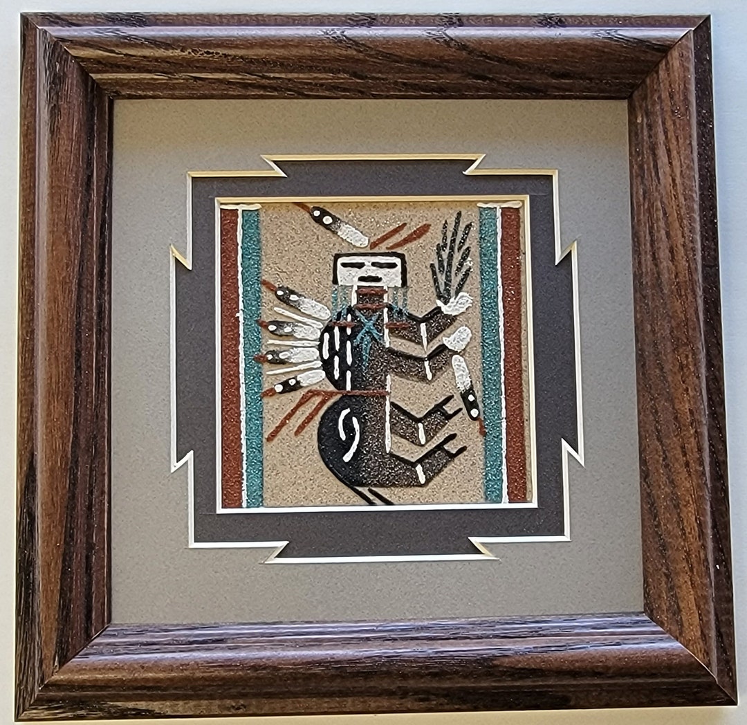 Navajo Sand Painting by Glen Nez 7x7 - 4D10O - Etsy