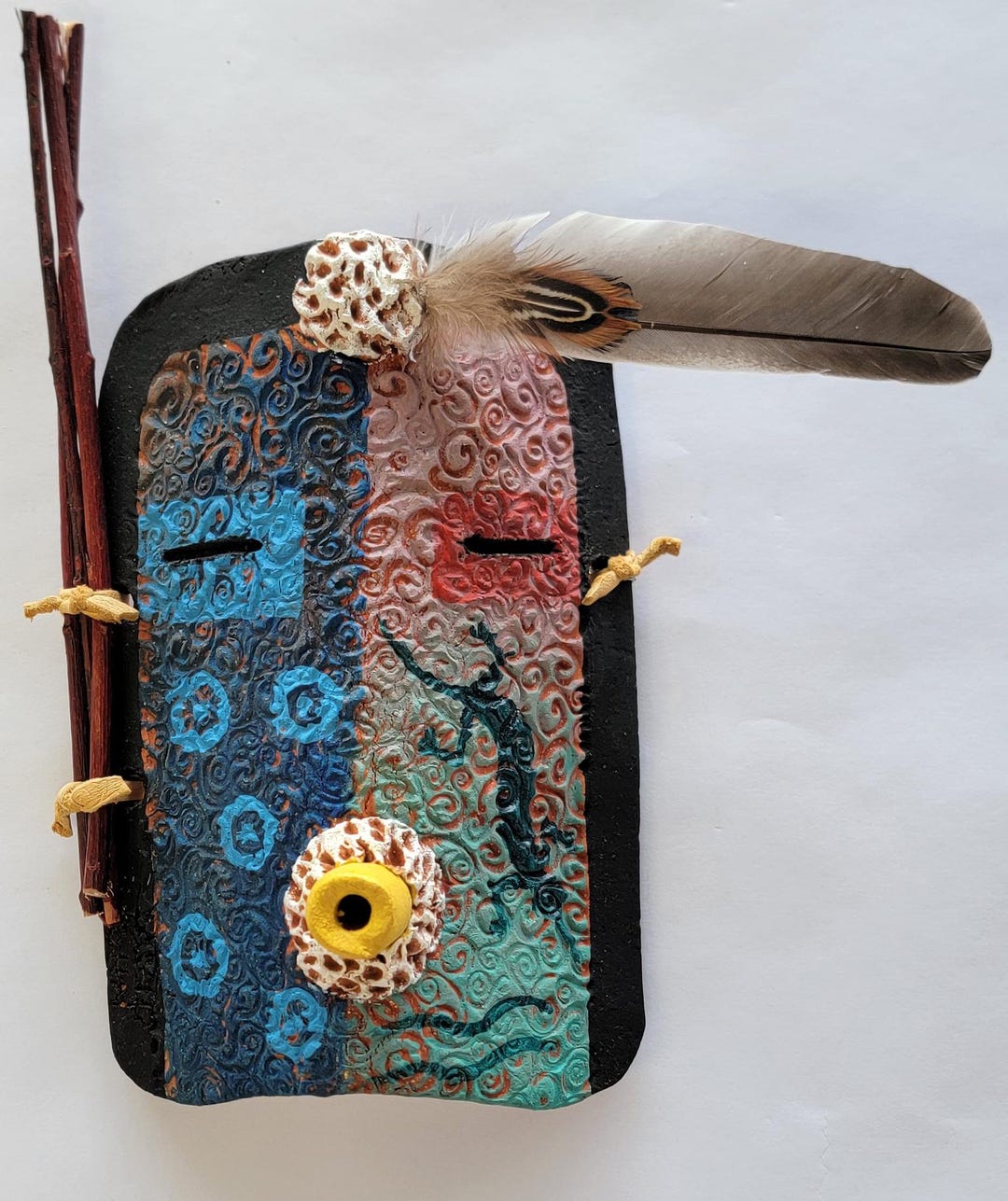 Navajo Pottery - Yei Bi Chei Mask - by David John - 4L05C - Etsy