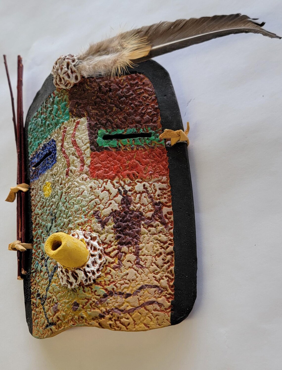 Navajo Pottery - Yei Bi Chei Mask - by David John - 4L05P - Etsy