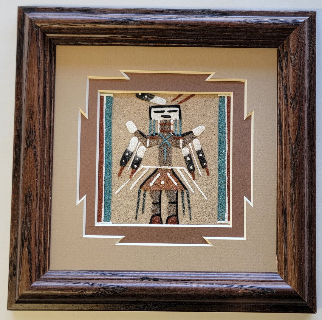Navajo Sand Painting by Glen Nez 7x7 - 4D10S - Etsy