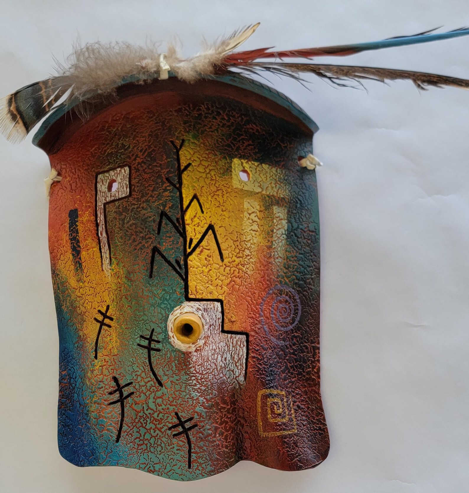 Navajo Pottery - Yei Bi Chei Mask - by David John - 4L05W - Etsy