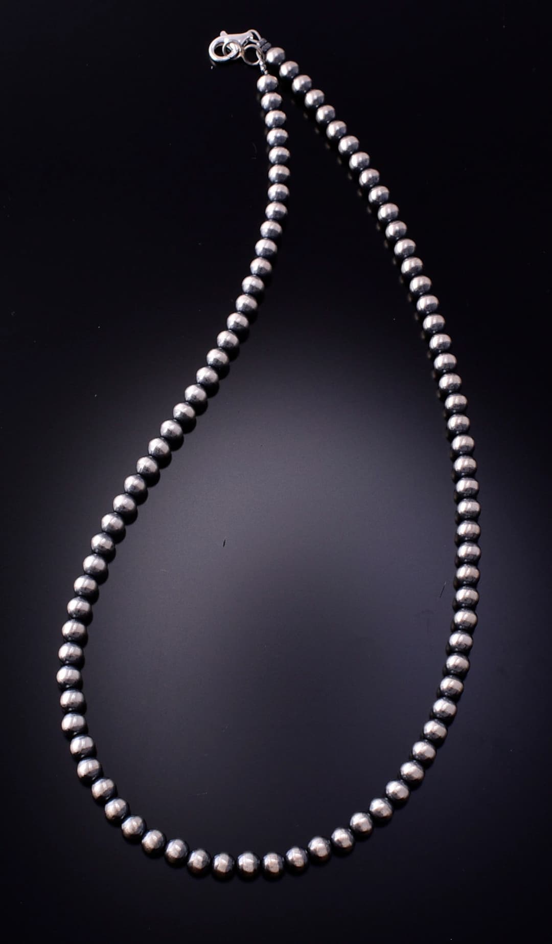 Silver Pearls Bead Necklace by Navajo Artist Vangie Touchine - Etsy