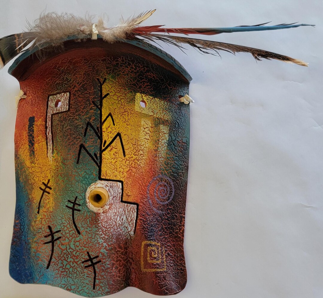 Navajo Pottery - Yei Bi Chei Mask - by David John - 4L05W - Etsy