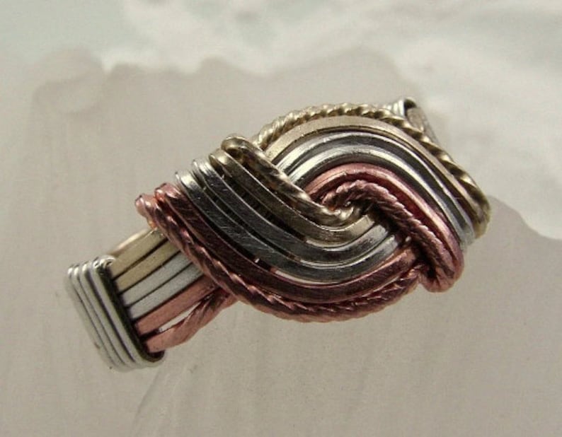 Sterling Silver Copper and Gold-filled Hug Ring Wire Wrapped - Etsy