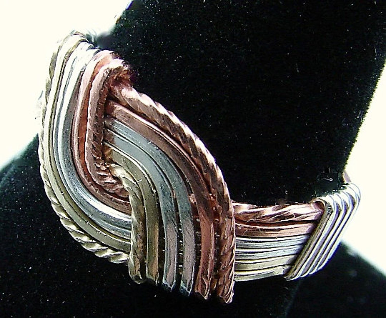 Sterling Silver Copper and Gold-filled Hug Ring Wire Wrapped - Etsy