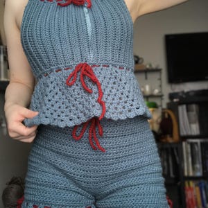 Coquette Inspired Crochet Pajama Set Pattern, PDF (english), Size ...