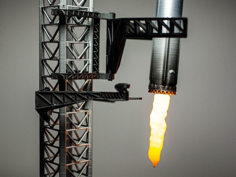 Spacex Starship OLIT Tower Rocket Model Miniature for Elon Musk Fan for ...
