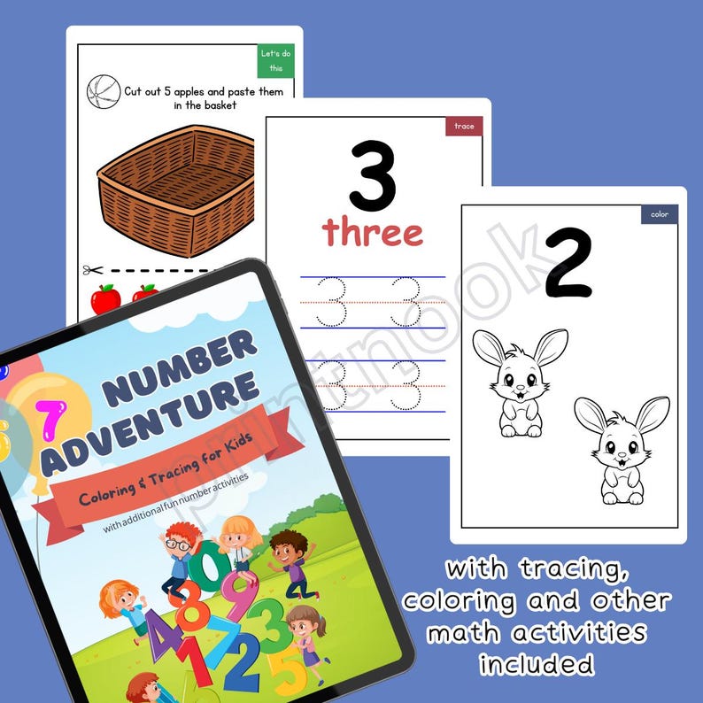 Number Learning Activities, Tracing, Coloring, Counting, With Milestone ...