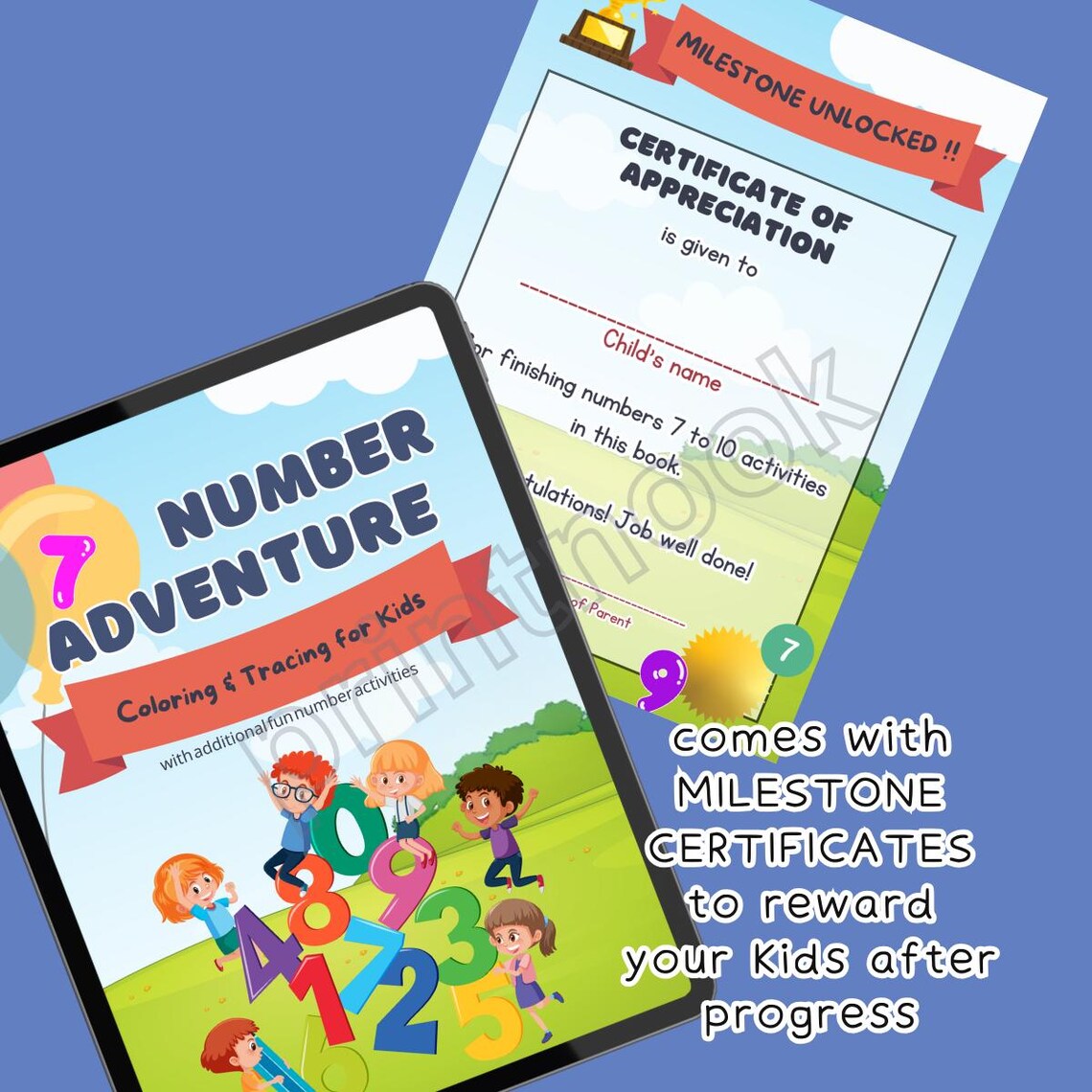 Number Learning Activities, Tracing, Coloring, Counting, With Milestone ...