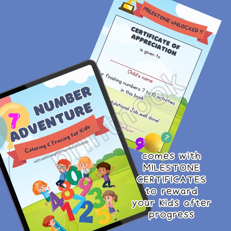 Number Learning Activities, Tracing, Coloring, Counting, With Milestone ...