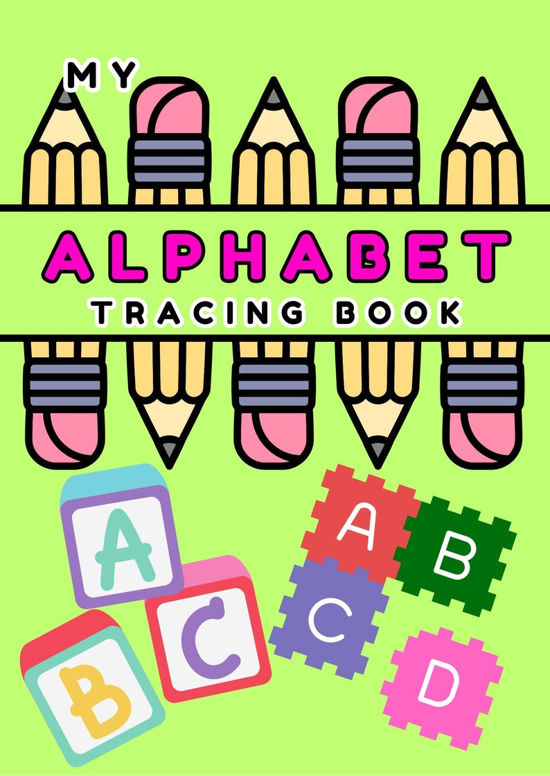 Alphabet Tracing Book, Letter Tracing, for Kids, Colorful, With Sample ...