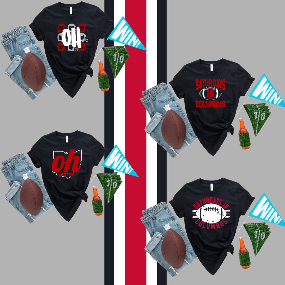 Ohio State Football Shirts, Tailgating Apparel, Bella Canvas T Shirt - Etsy