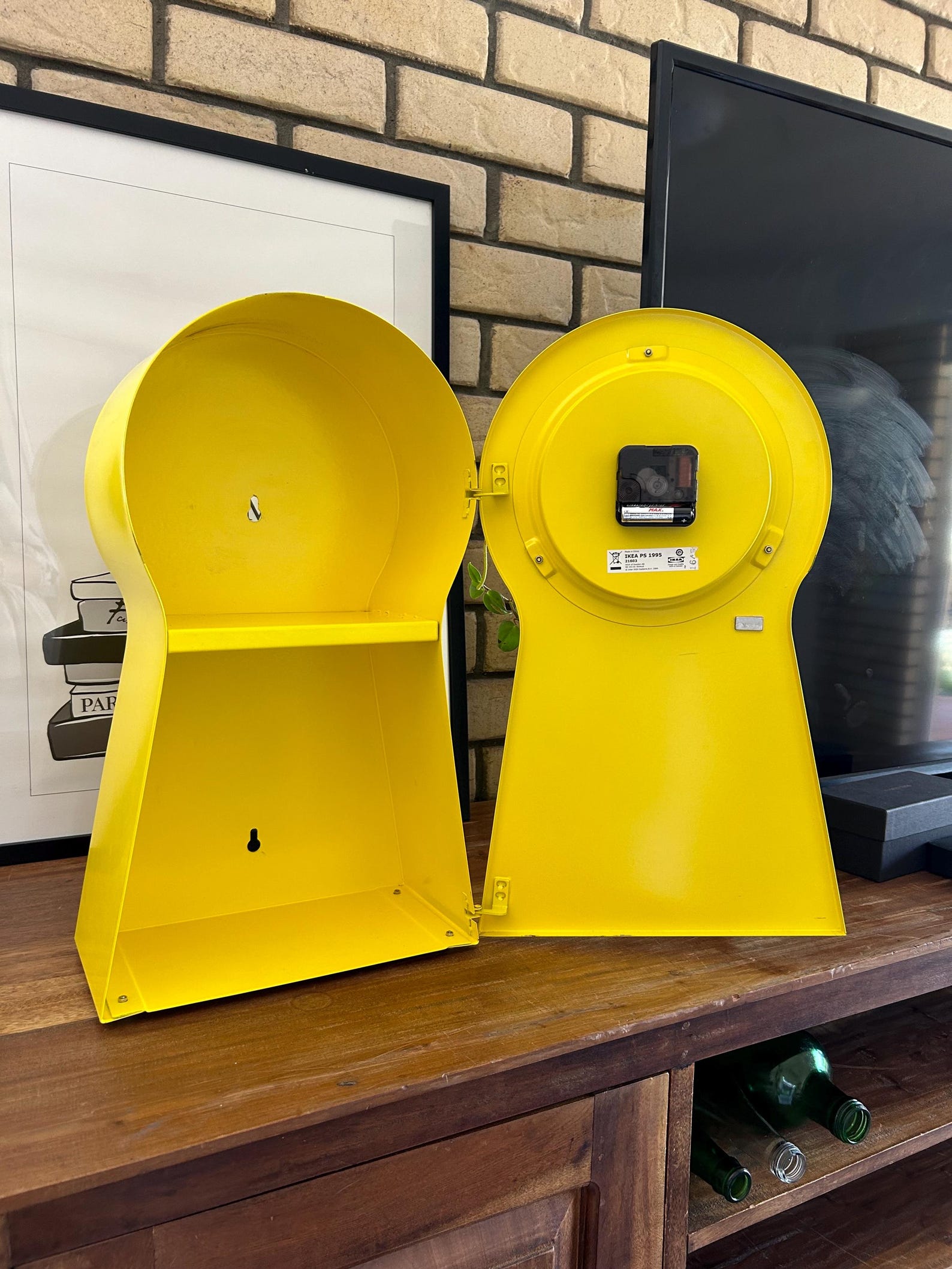 Vintage Yellow IKEA PS Clock 1995 by Thomas Eriksson Large Wall Clock ...