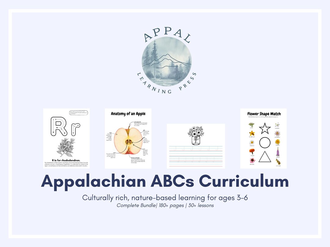 Appalachian ABC Curriculum | Preschool Homeschool Nature Unit ...