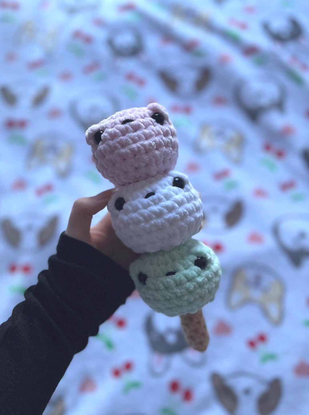 Crochet Frog Dango Plushie Handmade Toad Friend Cute Round Froggie ...