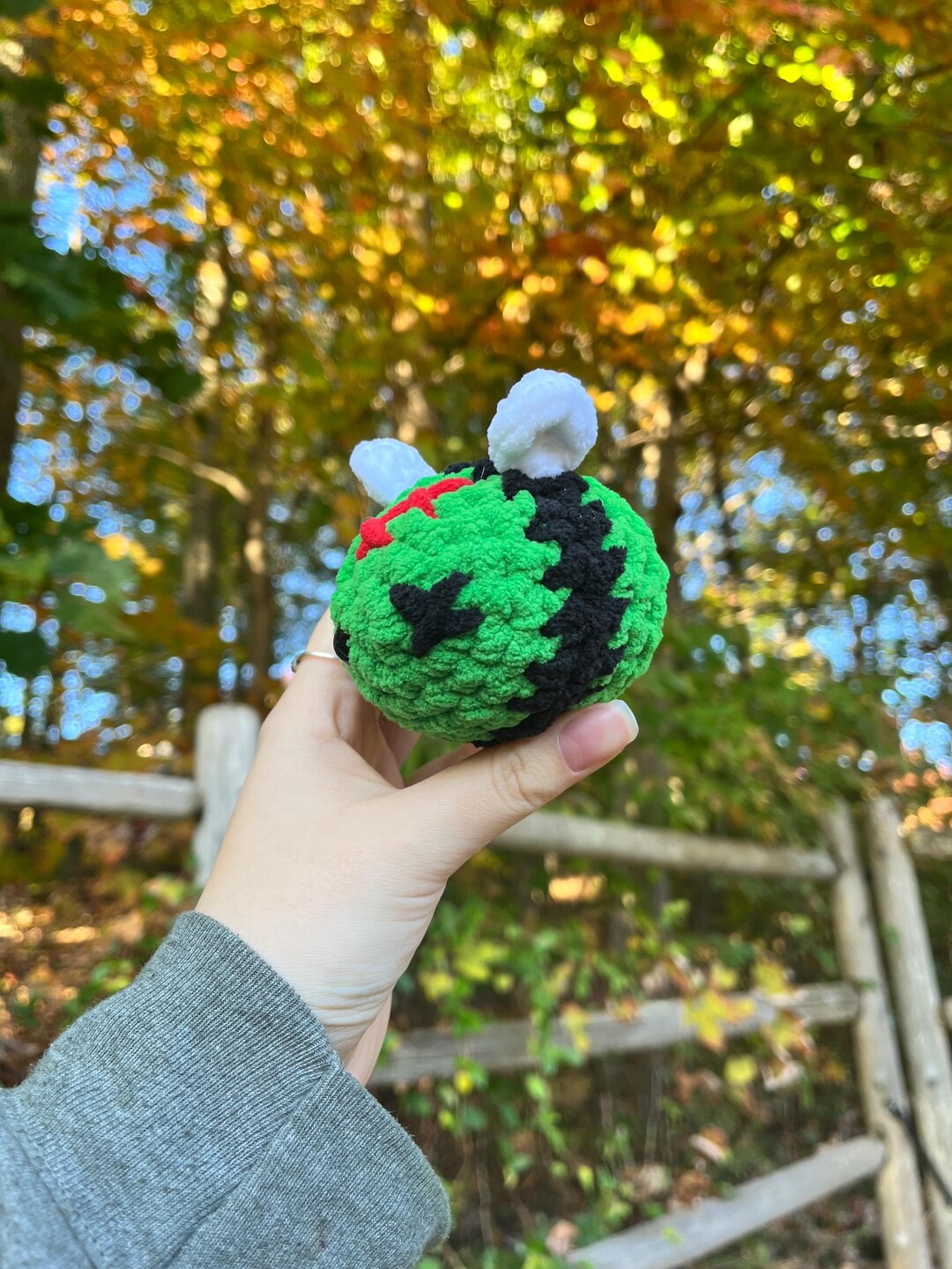 Mini Zombee Zombie Bee Halloween Theme Spooky Crochet Amigurumi Stuffed ...