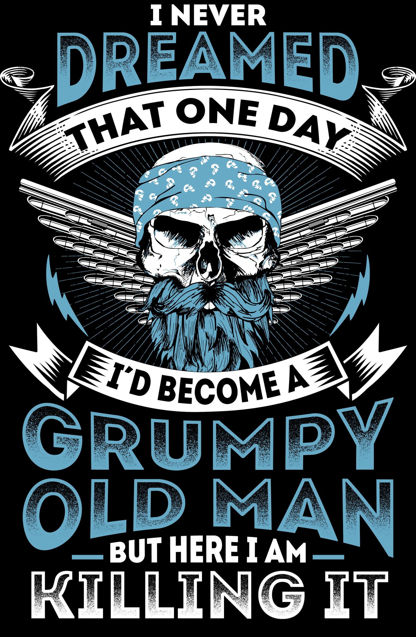 Grumpy Old Man Skull SVG Bundle, Skull Clipart, Skull Cut File for ...