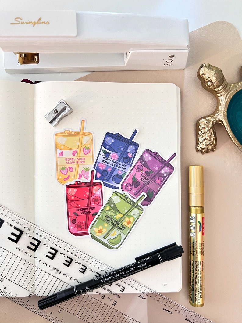 Book Themed Sticker SET Soda Stickers, Book Lover, Book Trope Stickers ...
