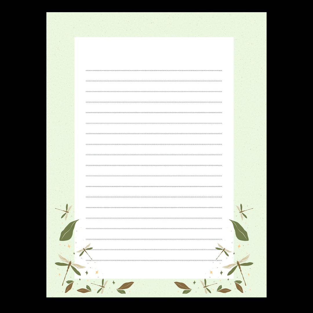 Dragonflies Letter Paper - Etsy