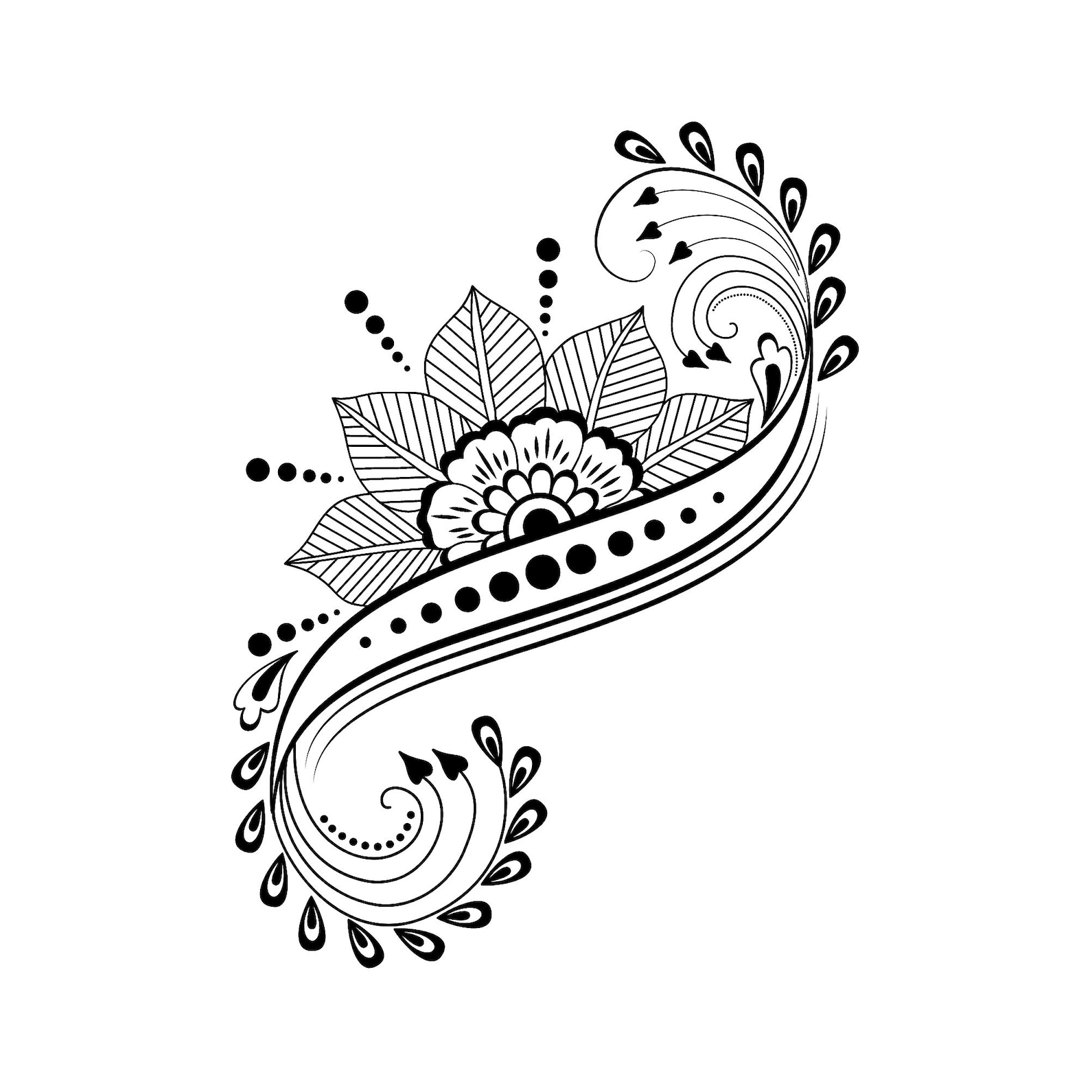 Henna Flower Design 8 - Etsy