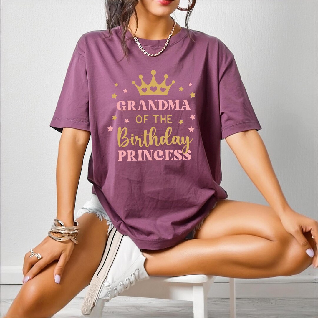 Grandma of the Birthday Princess Shirt, Birthday Princess Crown Tshirt ...