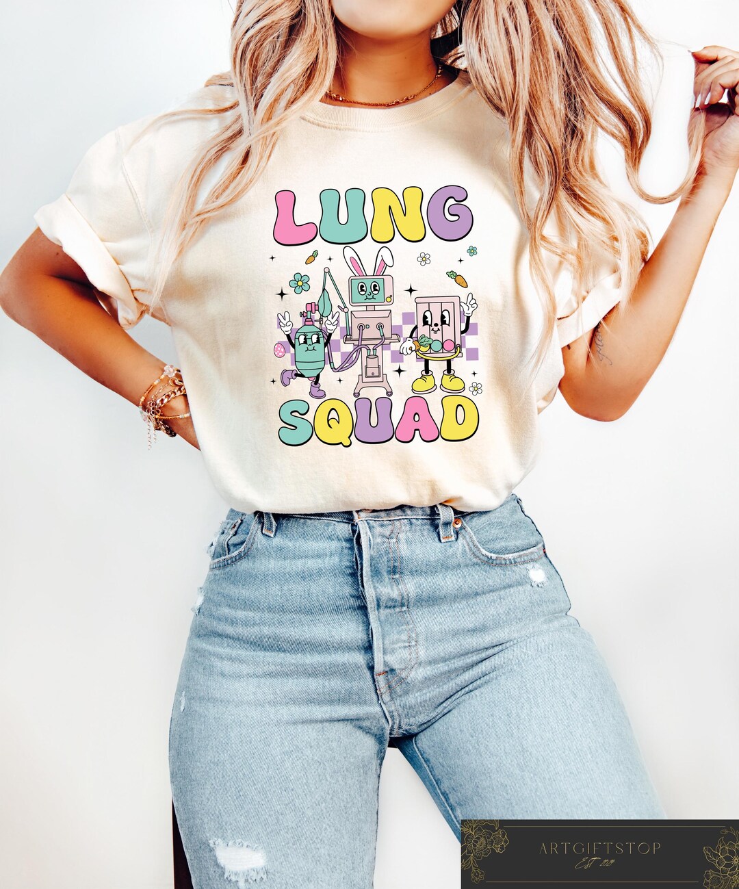Lung Squad RT Nurse Easter Tshirt, Respiratory Therapist Easter Shirt ...